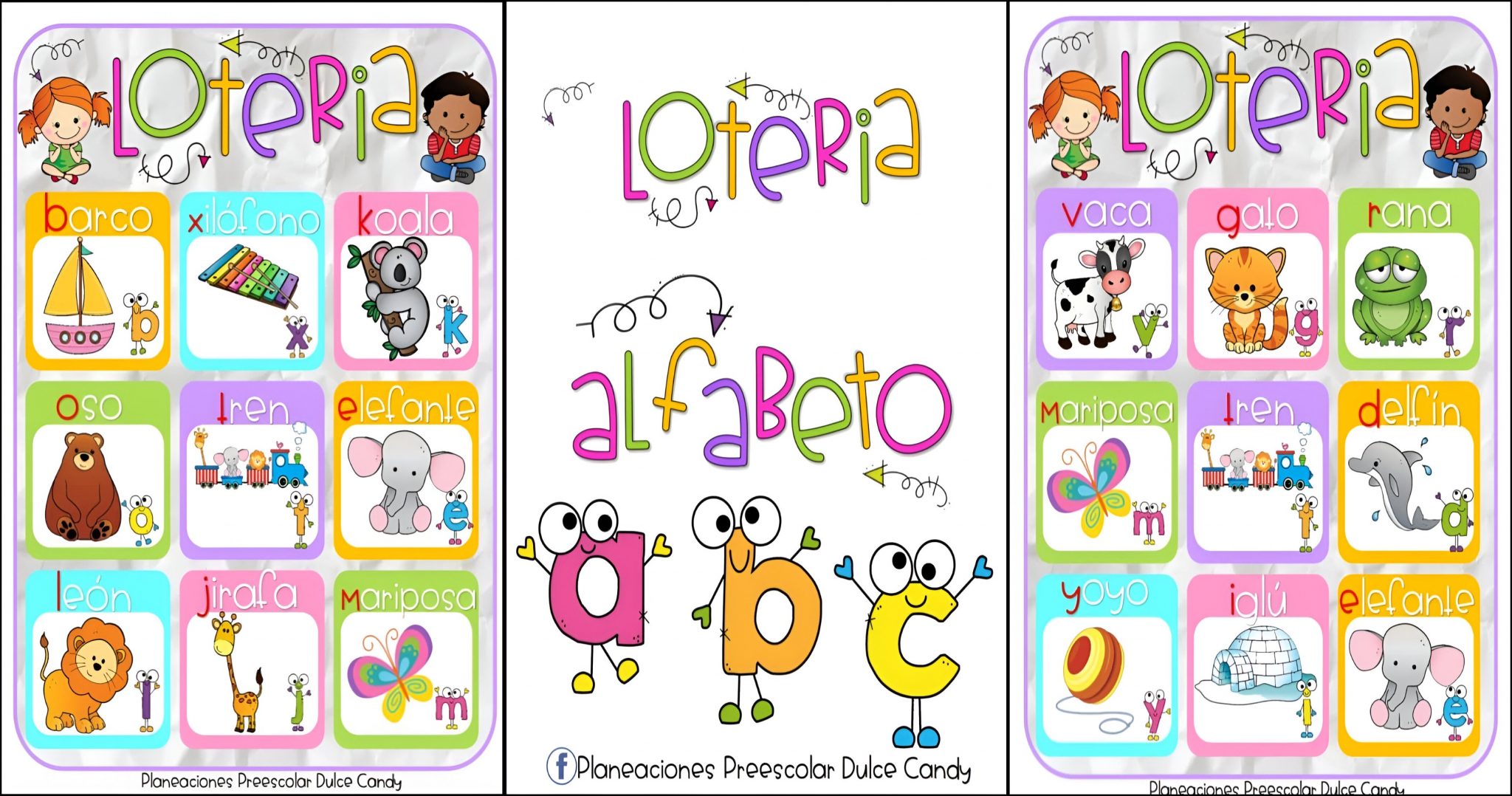 LOTERÍA DEL ALFABETO - Imagenes Educativas