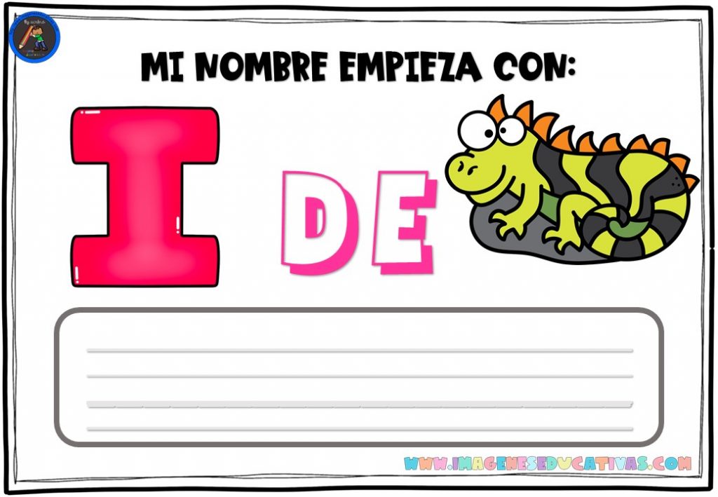 FICHAS PARA PRACTICAR MI NOMBRE EMPIEZA CON... - Imagenes Educativas