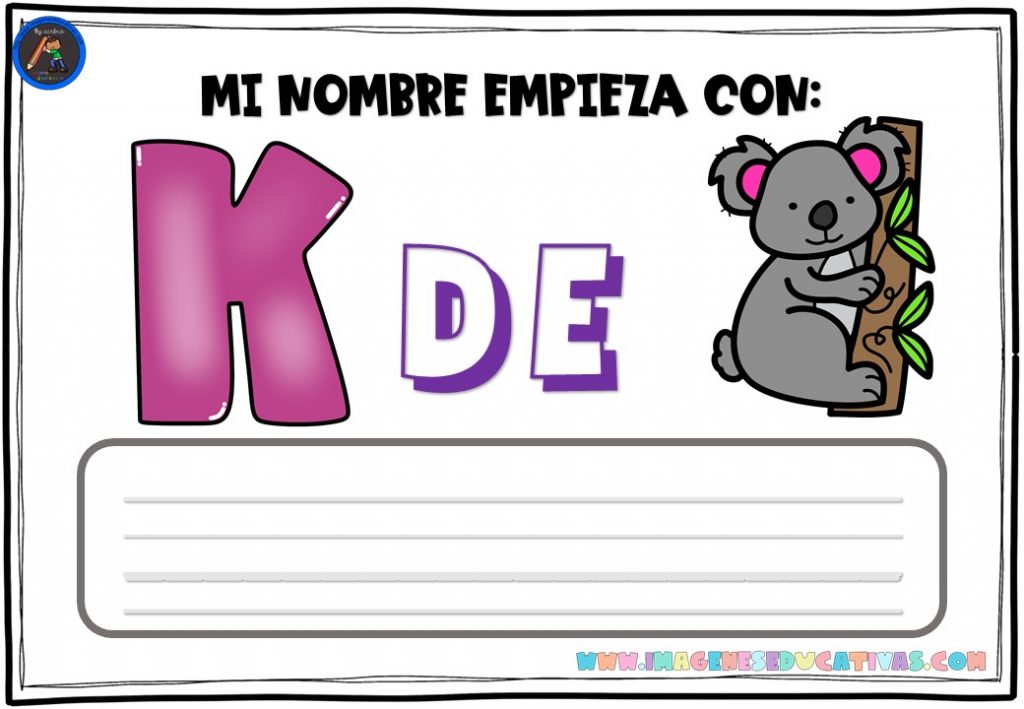 FICHAS PARA PRACTICAR MI NOMBRE EMPIEZA CON... - Imagenes Educativas