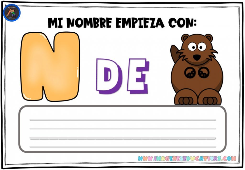 FICHAS PARA PRACTICAR MI NOMBRE EMPIEZA CON... - Imagenes Educativas