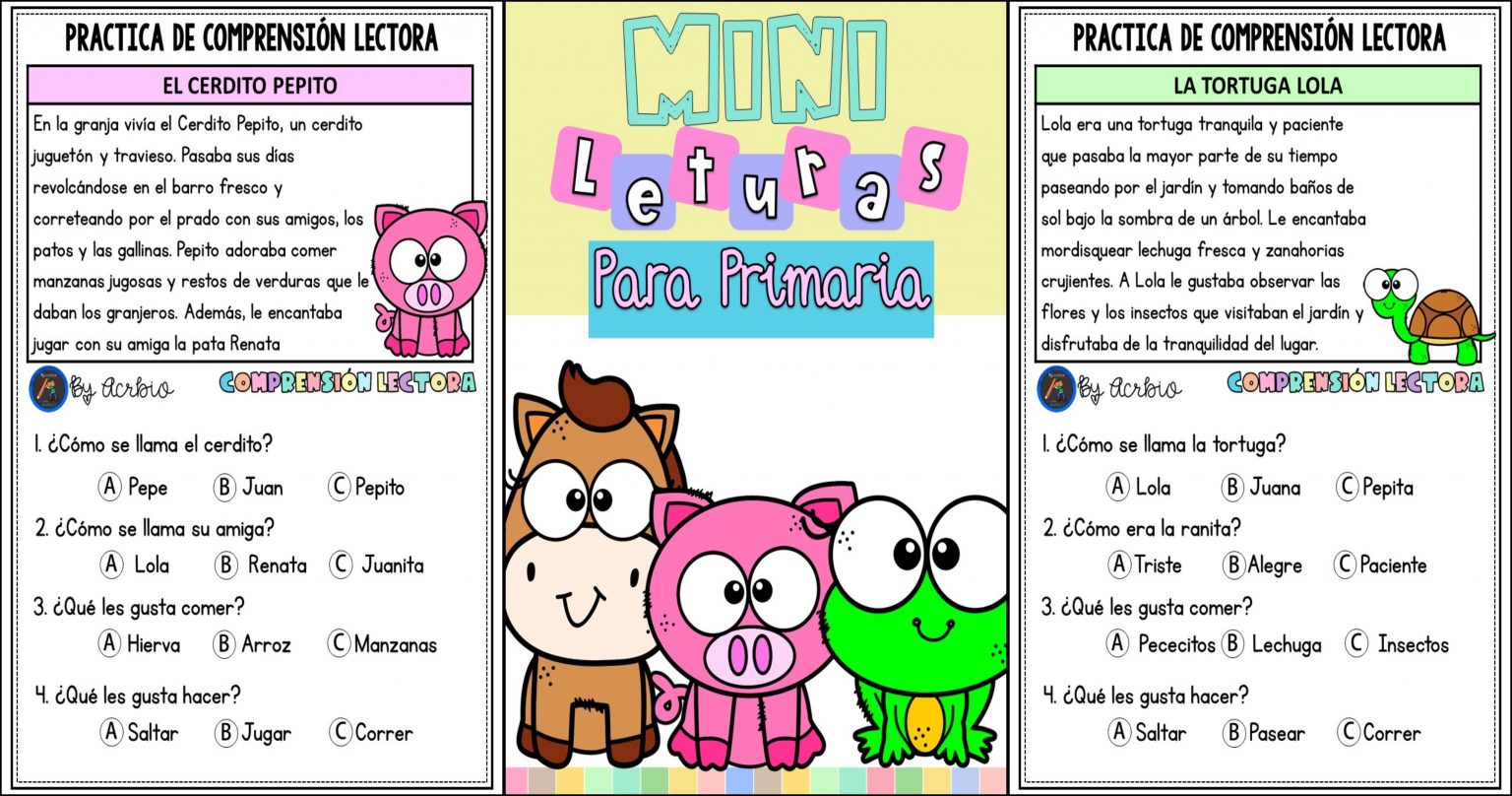 MINI LECTURITAS DE COMPRENSIÓN PARA INFANTIL Y PRIMARIA 2024 - Imagenes ...