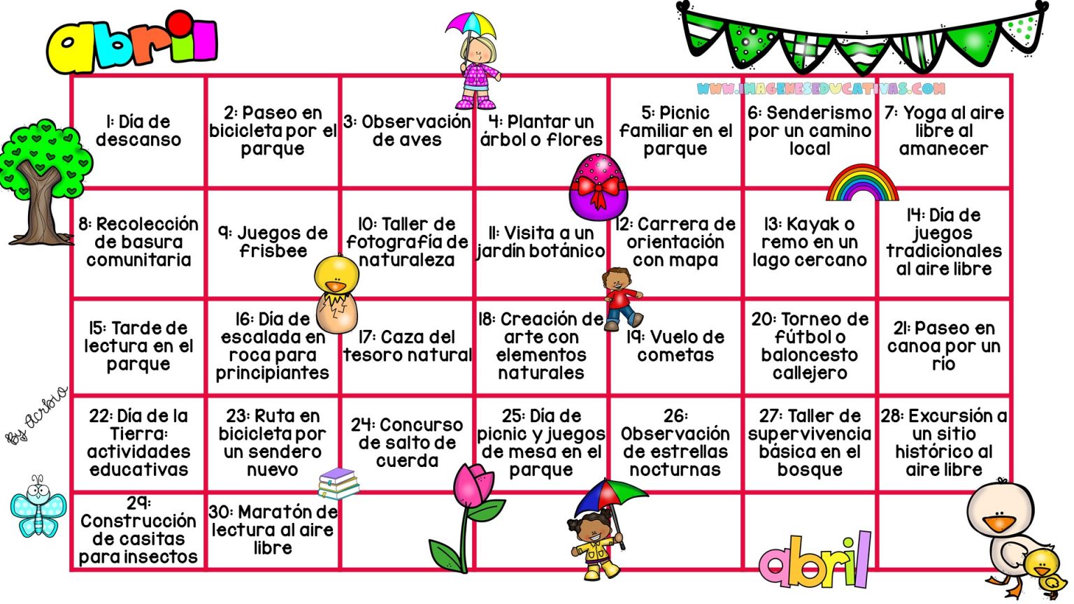 CALENDARIOS DE ACTIVIDADES MATEMÁTICAS MES DE ABRIL - Imagenes Educativas