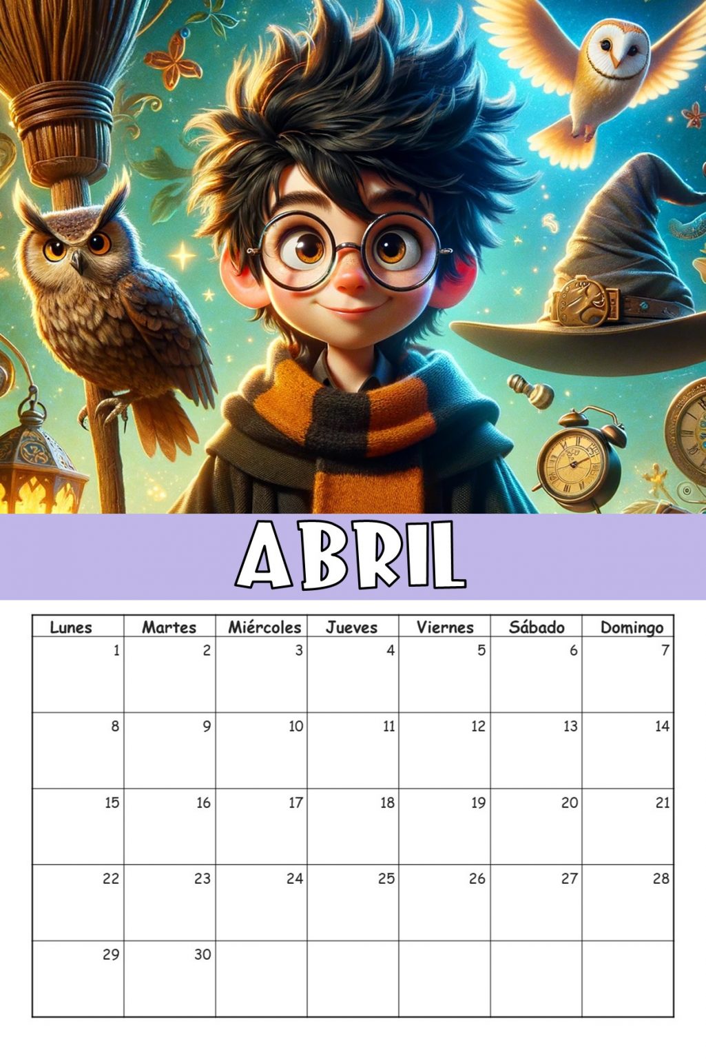CALENDARIOS MES DE ABRIL - Imagenes Educativas