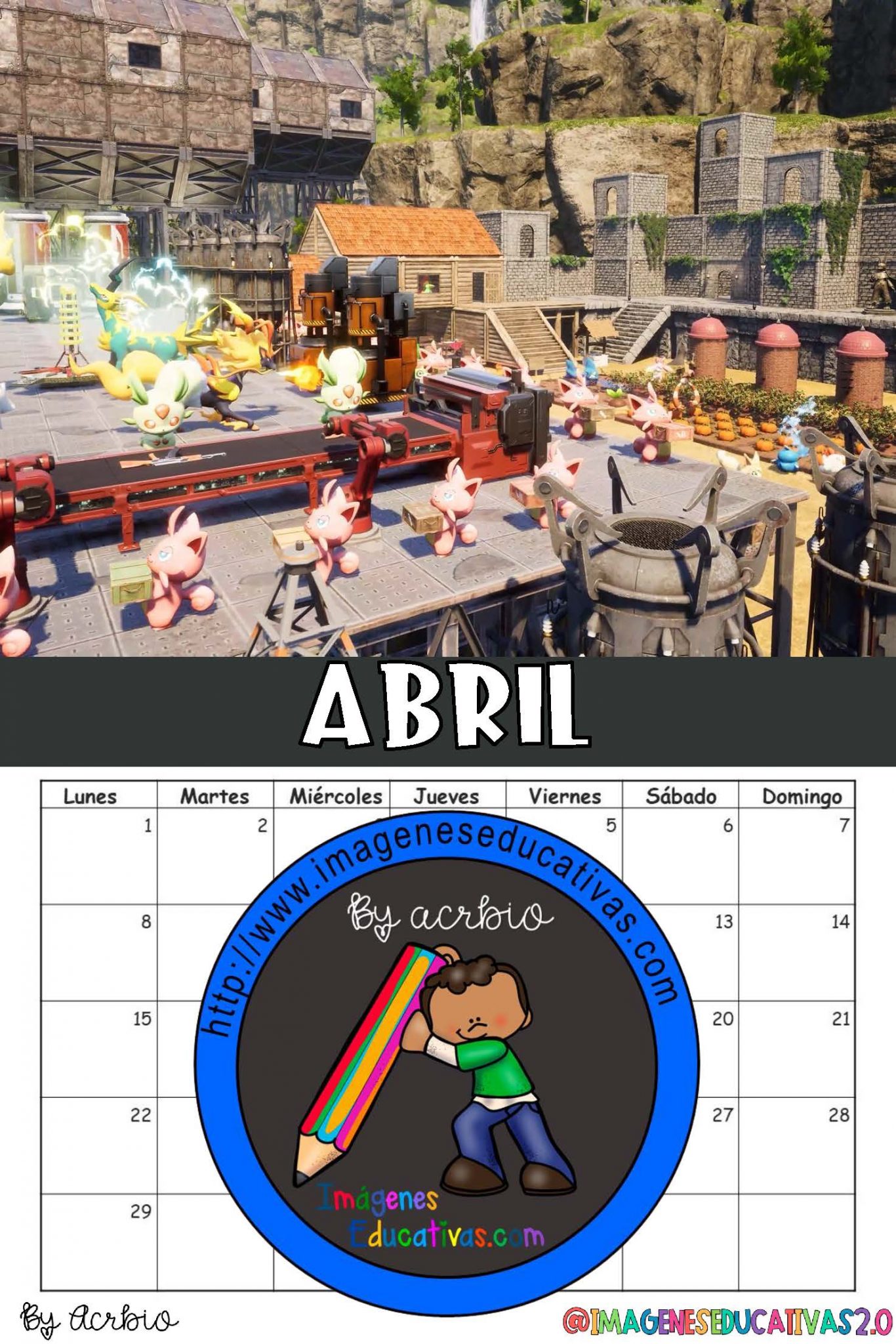 CALENDARIOS MES DE ABRIL - Imagenes Educativas