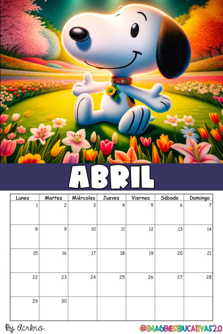 CALENDARIOS MES DE ABRIL - Imagenes Educativas