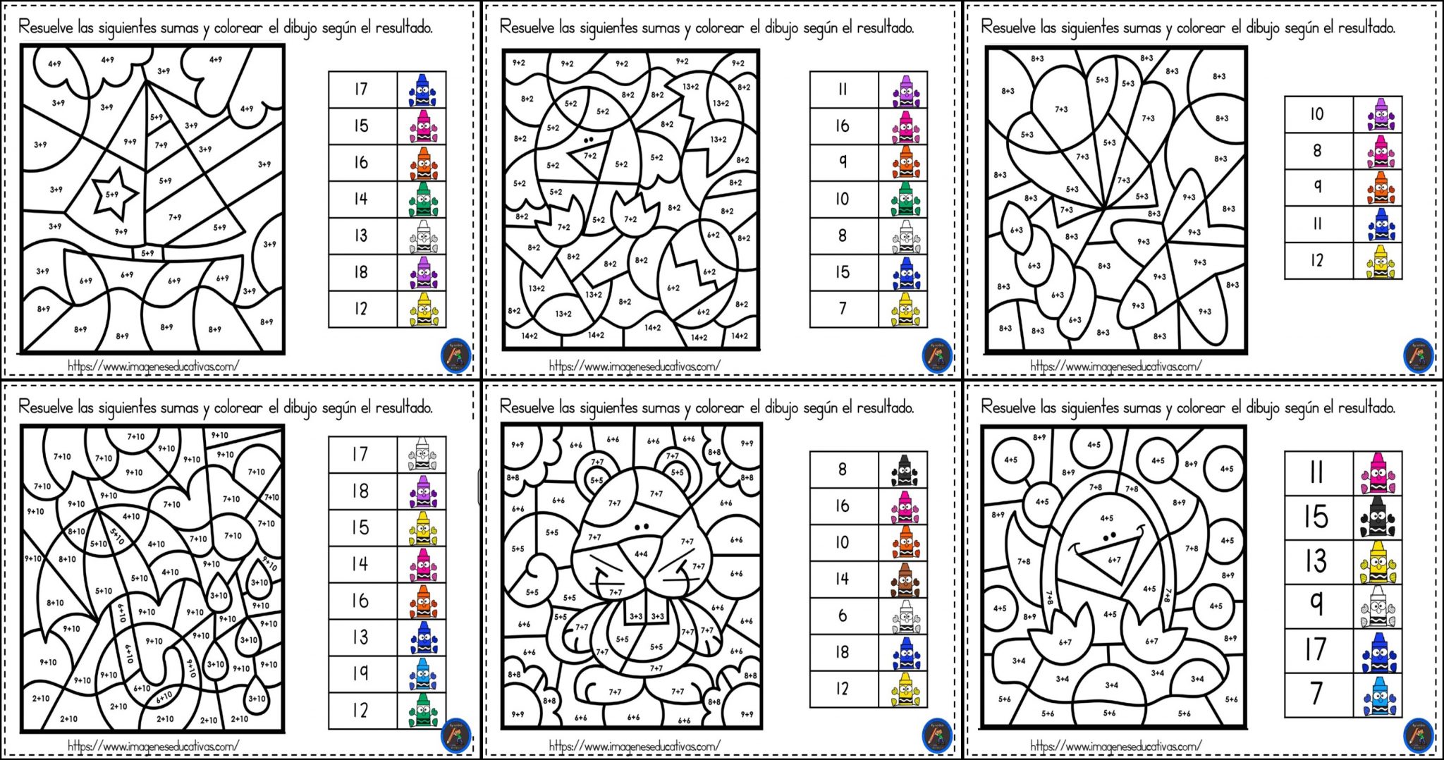 colorear por sumas Archivos - Imagenes Educativas