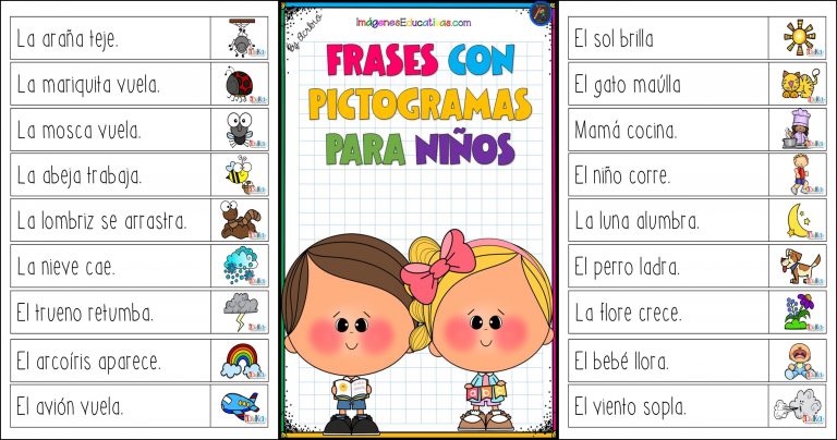 FRASES CON PICTOGRAMAS PARA NIÑOS - Imagenes Educativas