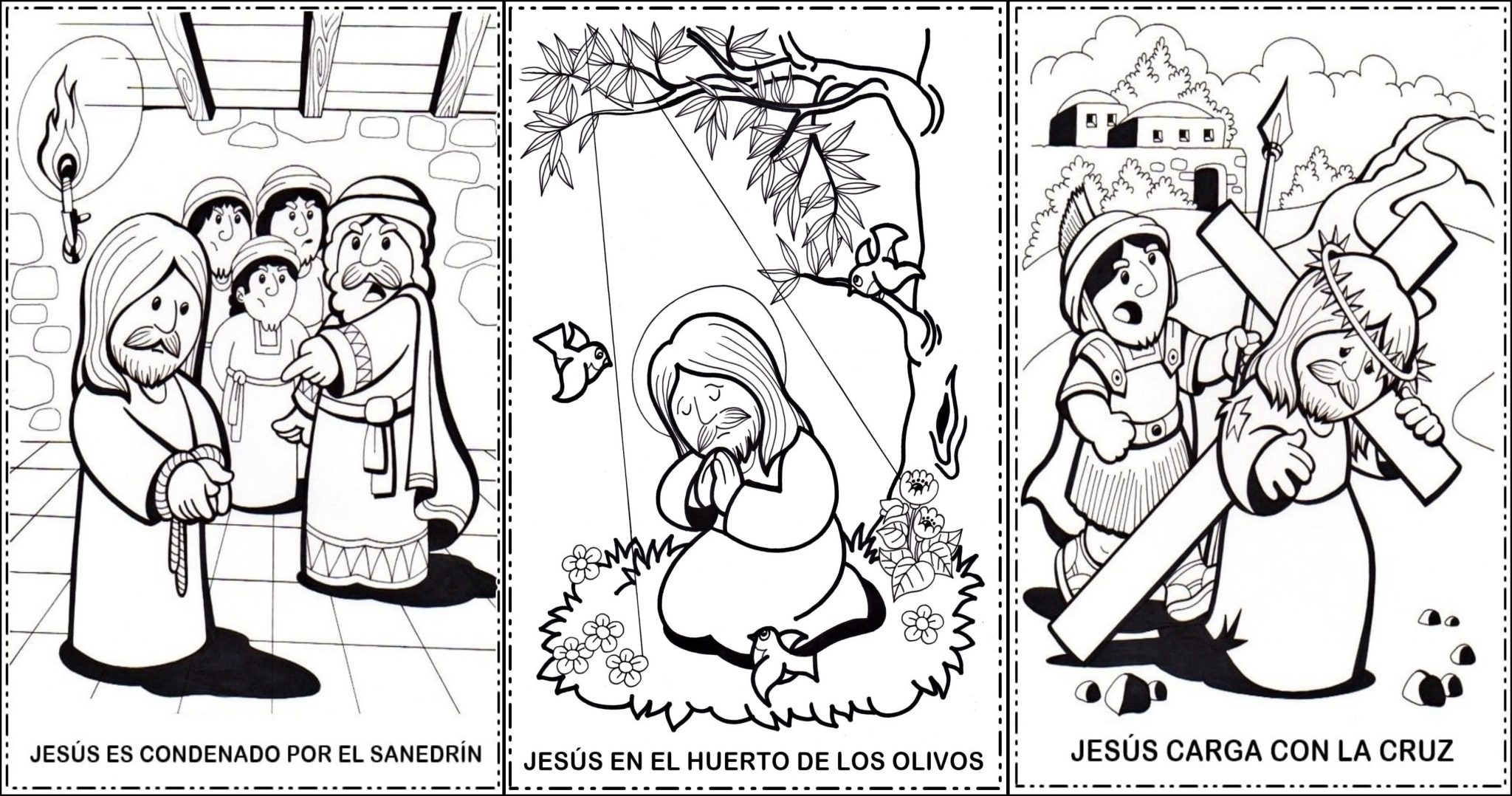 LÁMINAS DE SEMANA SANTA PARA COLOREAR - Imagenes Educativas