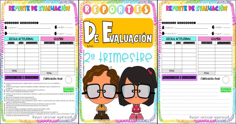 REPORTE DE EVALUACIÓN EDITABLE 2024 - Imagenes Educativas