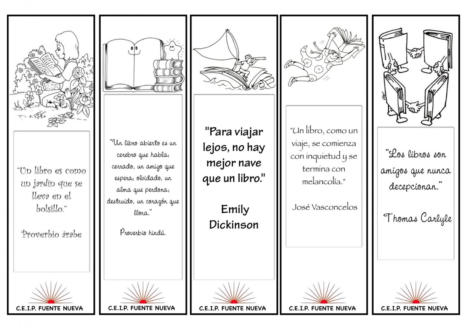 COLECCIÓN DE MARCAPÁGINAS DÍA DEL LIBRO - Imagenes Educativas