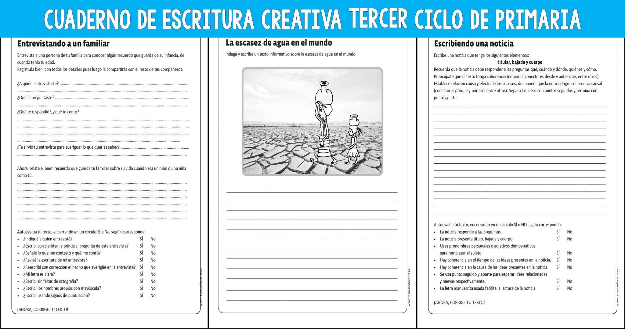 CUADERNO DE ESCRITURA CREATIVA TERCER CICLO DE PRIMARIA PORTADA ...