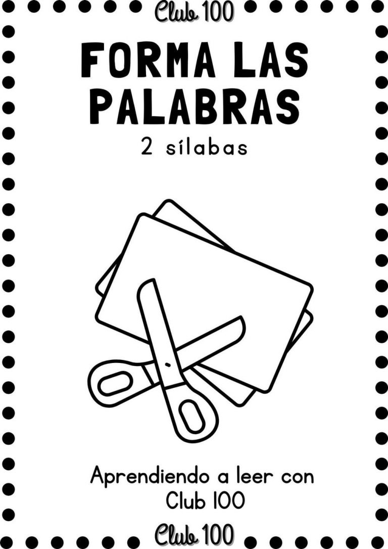 Cuaderno forma palabras: Recorta y pega sílabas - Imagenes Educativas