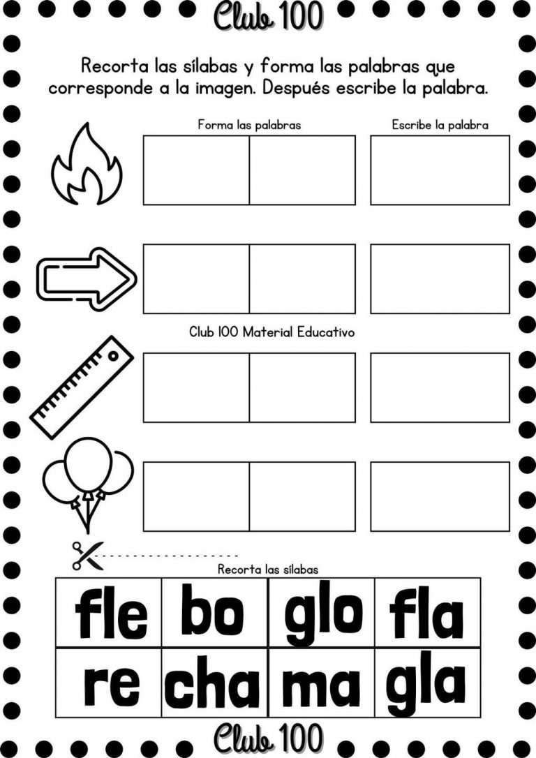 CUADERNO DE SÍLABAS RECORTA Y PEGA 2024 - Imagenes Educativas