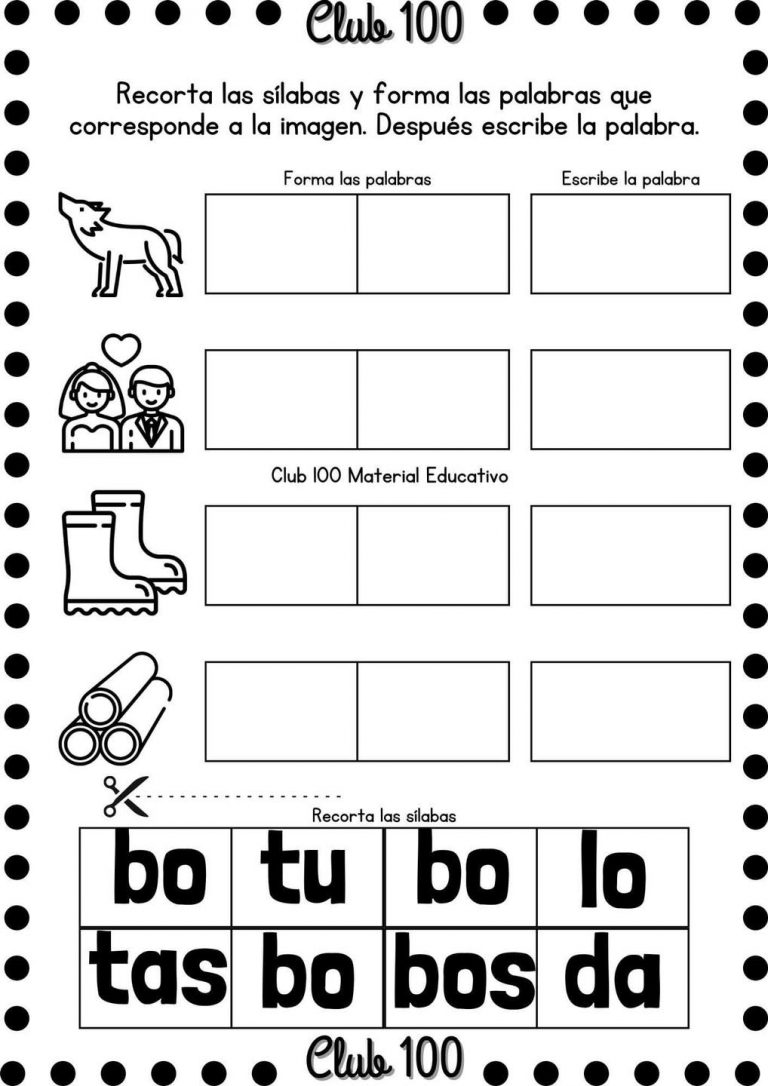 CUADERNO DE SÍLABAS RECORTA Y PEGA 2024 - Imagenes Educativas