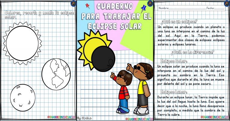 CUADERNO PARA TRABAJAR EL ECLIPSE SOLAR - Imagenes Educativas
