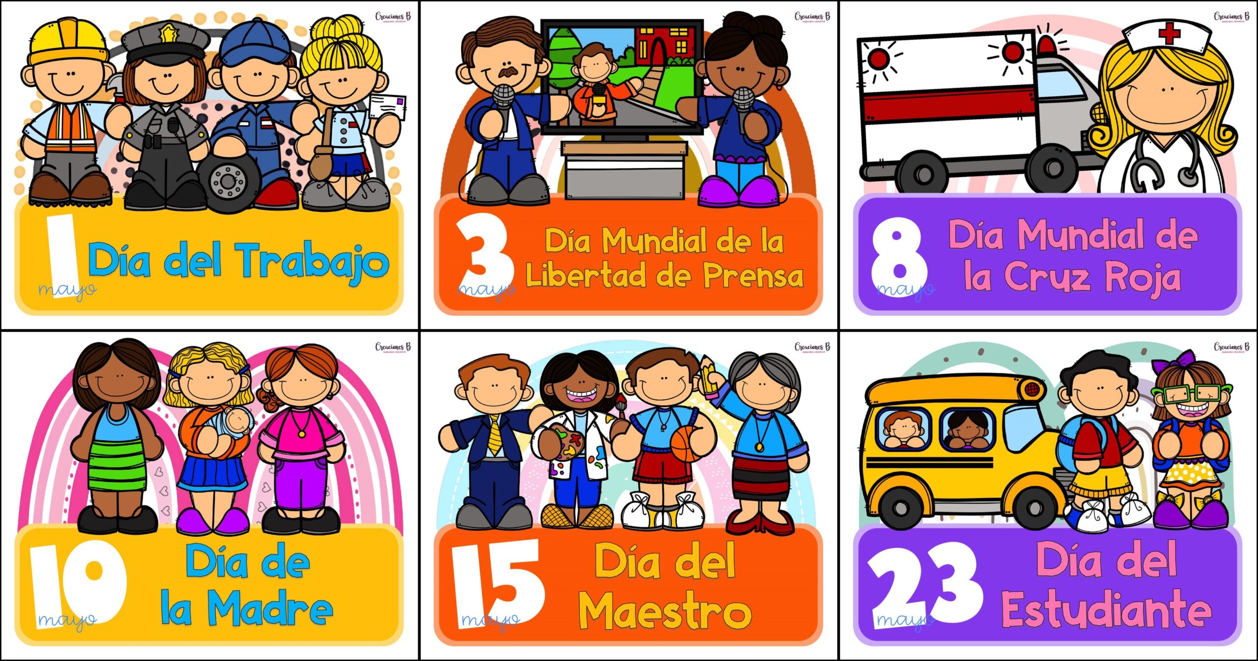 Efemérides mes de mayo 2024 para decorar - Imagenes Educativas