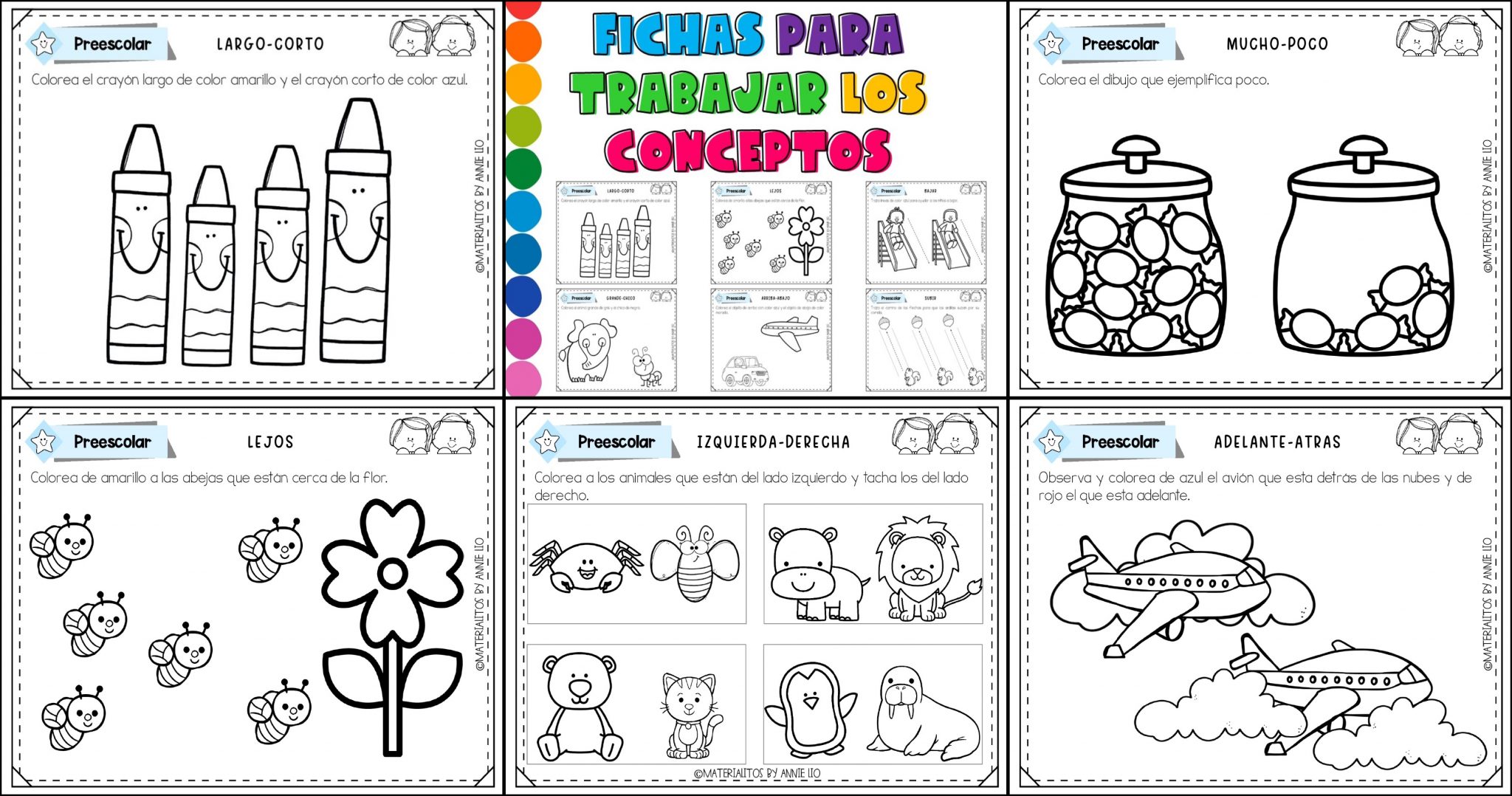 FICHAS PARA TRABAJAR LOS CONCEPTOS - Imagenes Educativas