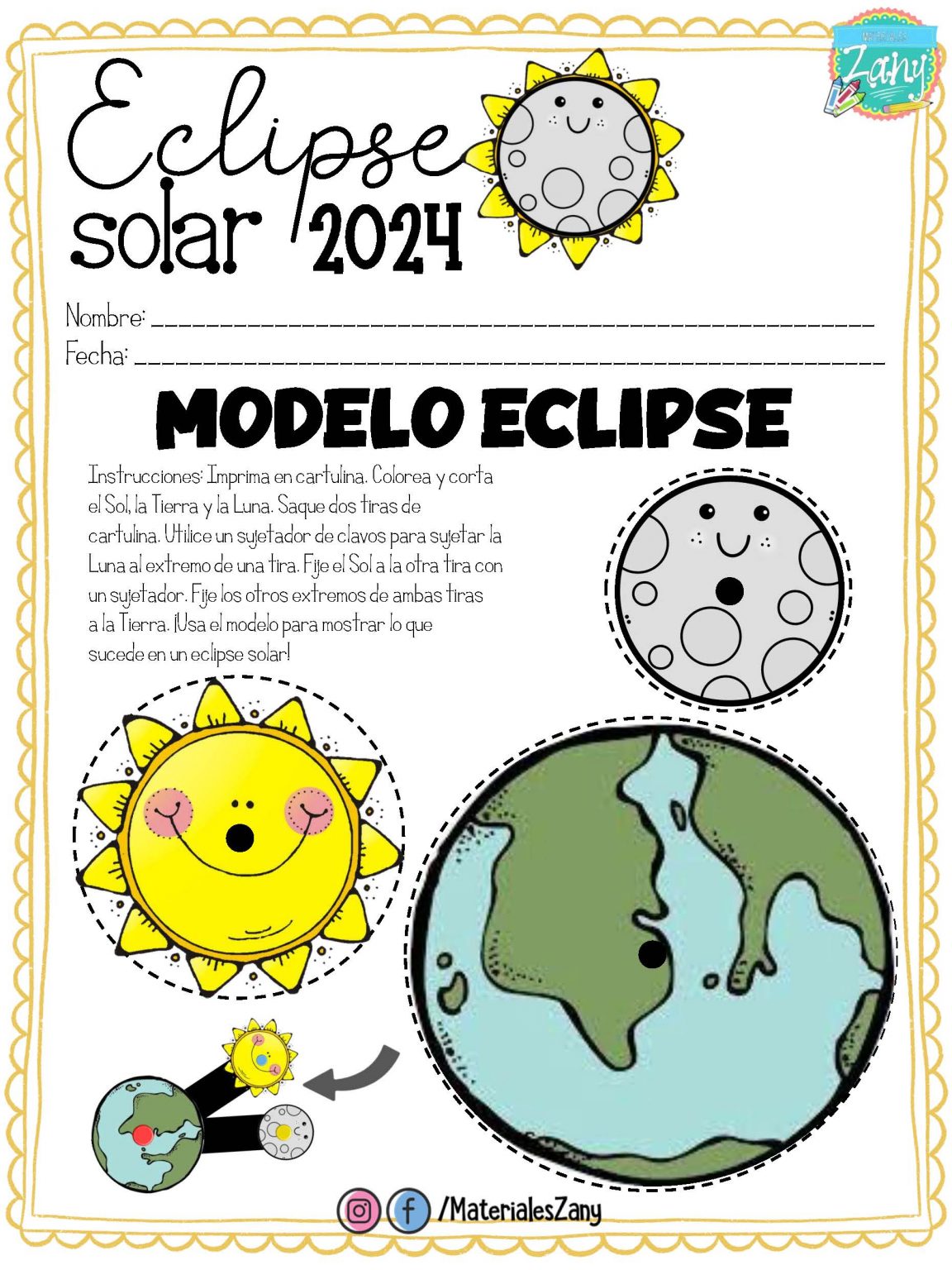 INTERACTIVO PARA TRABAJAR EL ECLIPSE SOLAR 2024 - Imagenes Educativas