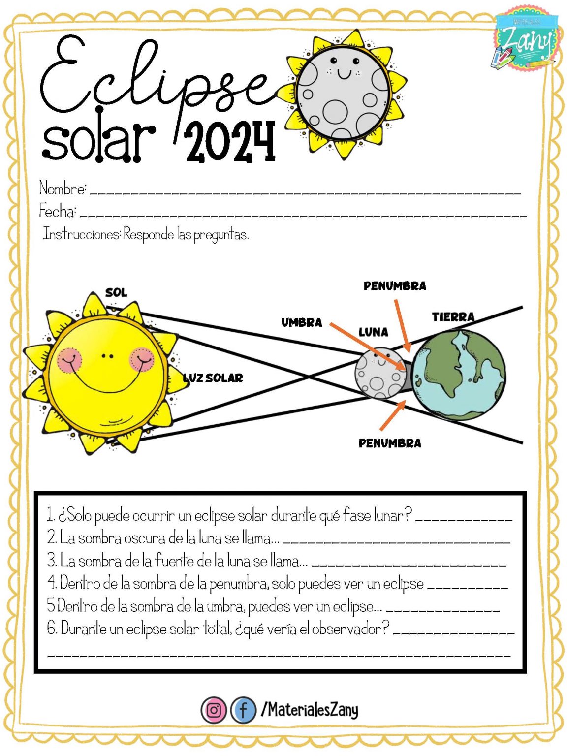 INTERACTIVO PARA TRABAJAR EL ECLIPSE SOLAR 2024 - Imagenes Educativas