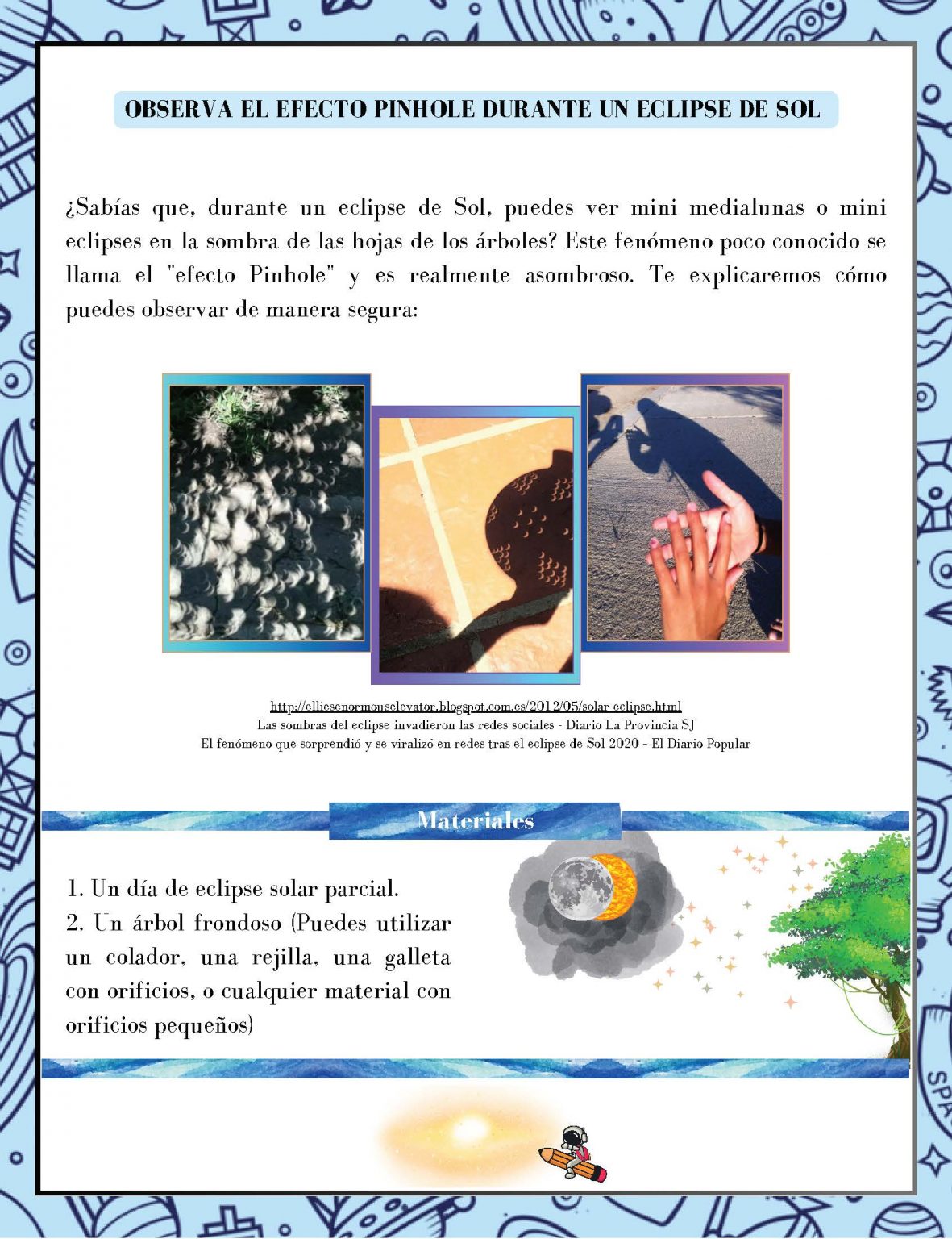 GUÍA DIDÁCTICA PARA TRABAJAR EL ECLIPSE SOLAR - Imagenes Educativas