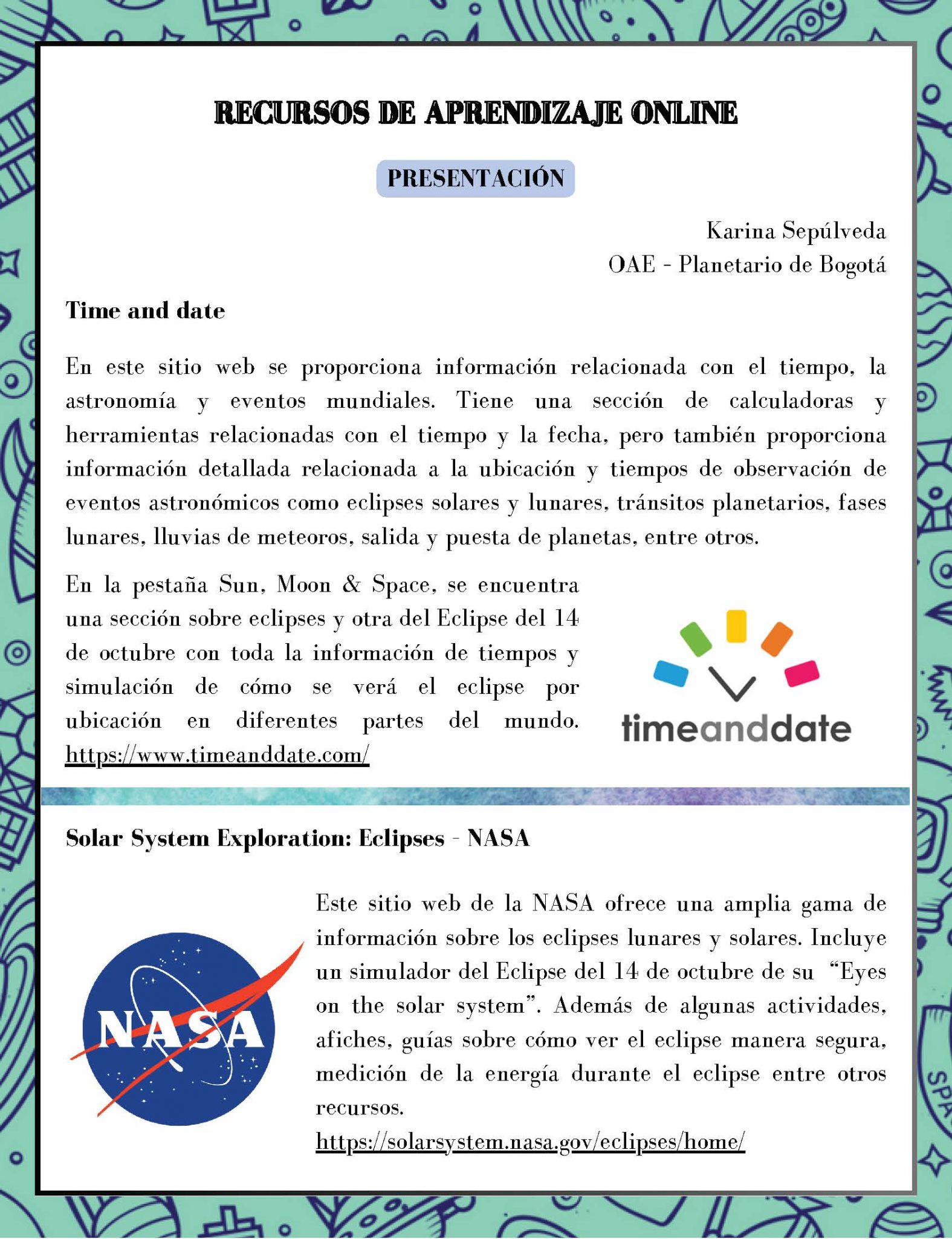 GUÍA DIDÁCTICA PARA TRABAJAR EL ECLIPSE SOLAR - Imagenes Educativas