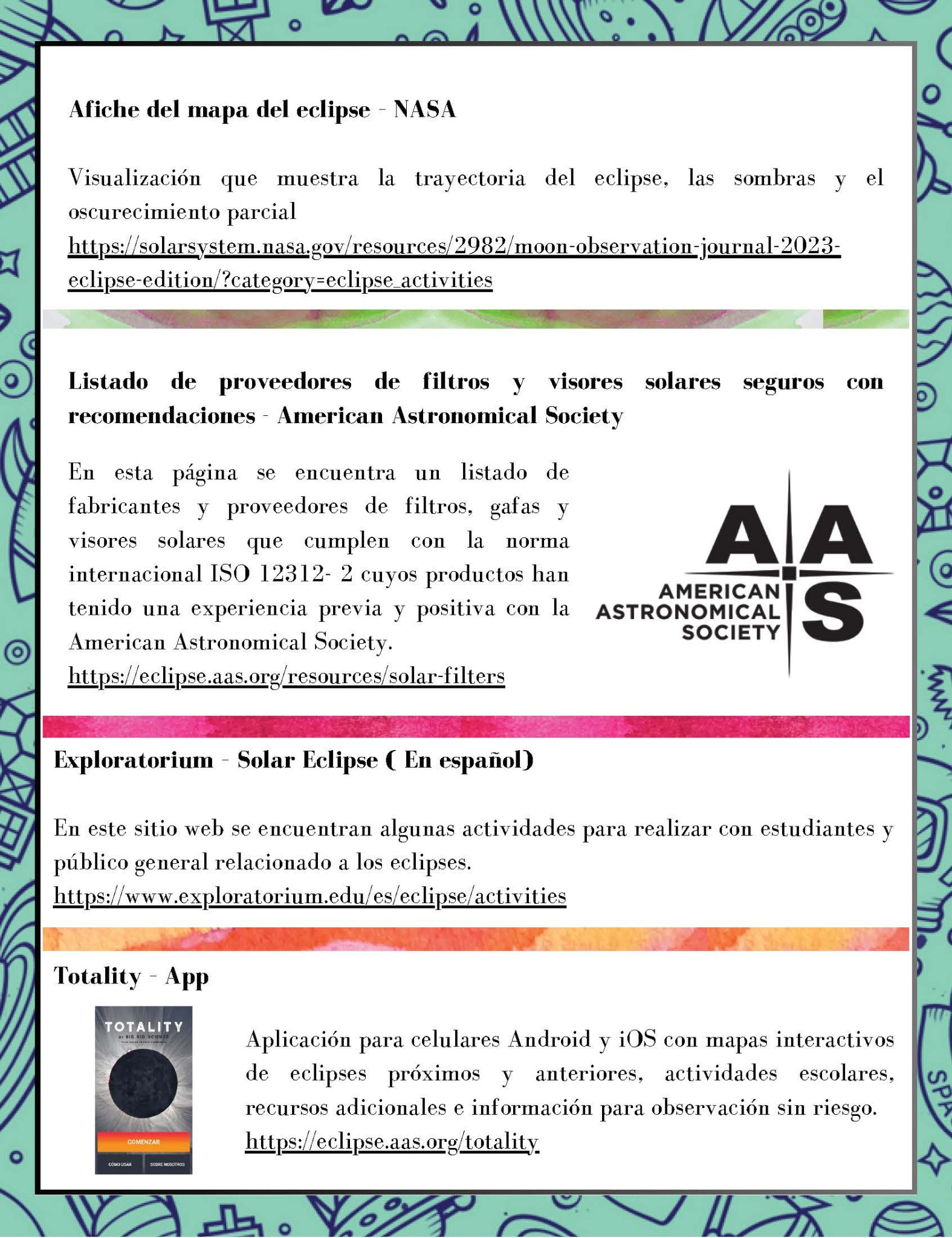 GUÍA DIDÁCTICA PARA TRABAJAR EL ECLIPSE SOLAR - Imagenes Educativas