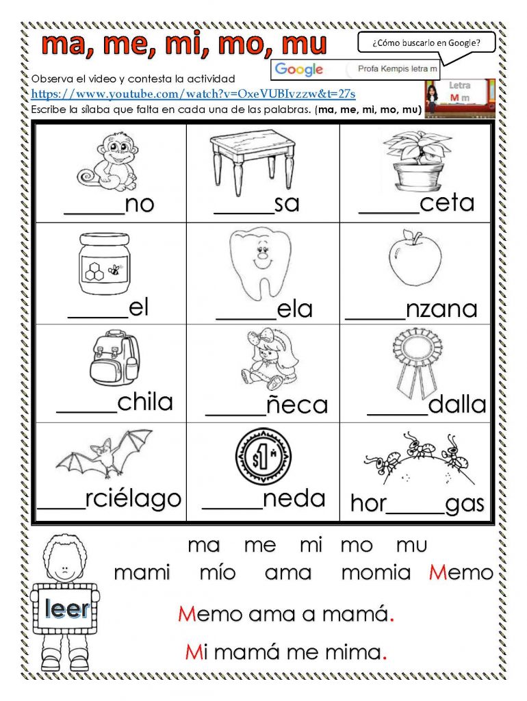 Mi Librito de Sílabas Simples - Imagenes Educativas