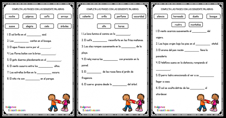 Lectura de Oraciones - Imagenes Educativas