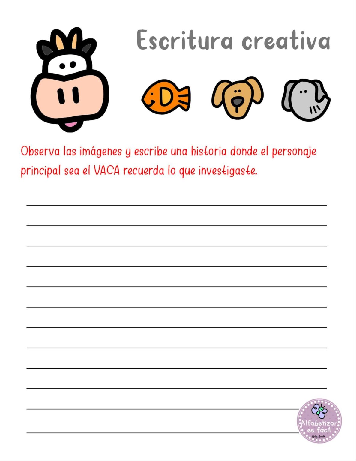 Cuaderno de Escritura Creativa - Imagenes Educativas