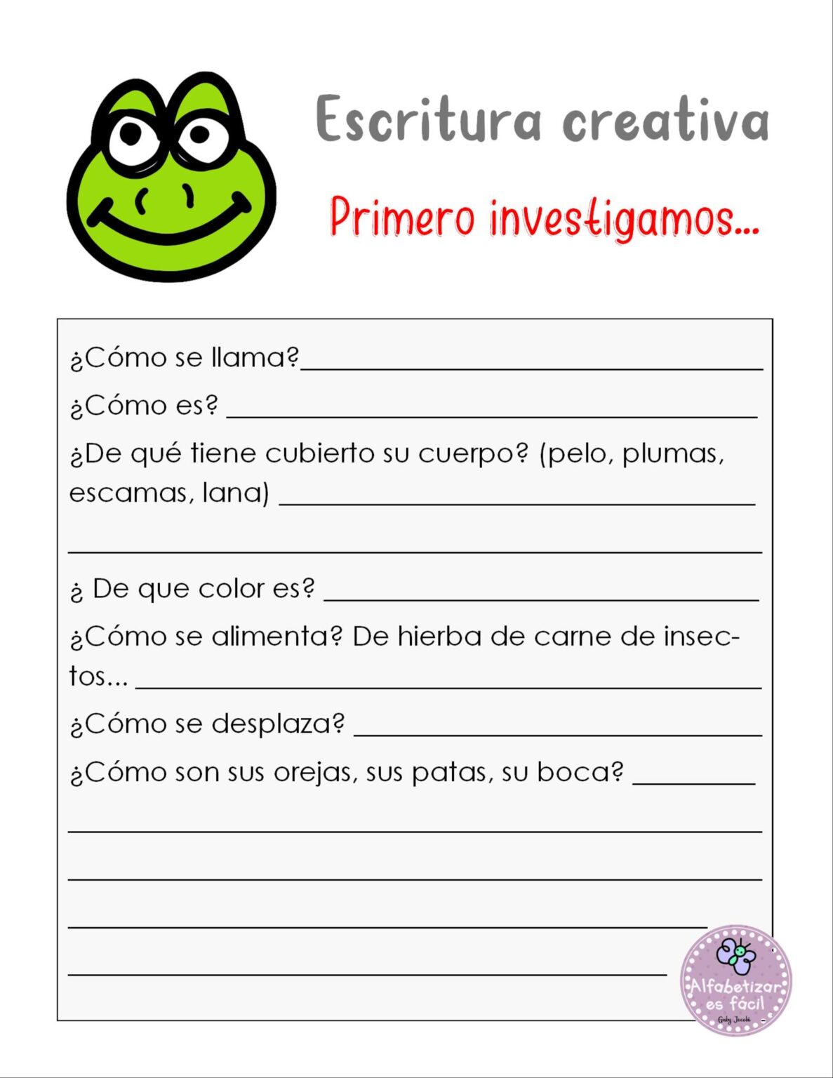 Cuaderno de Escritura Creativa - Imagenes Educativas