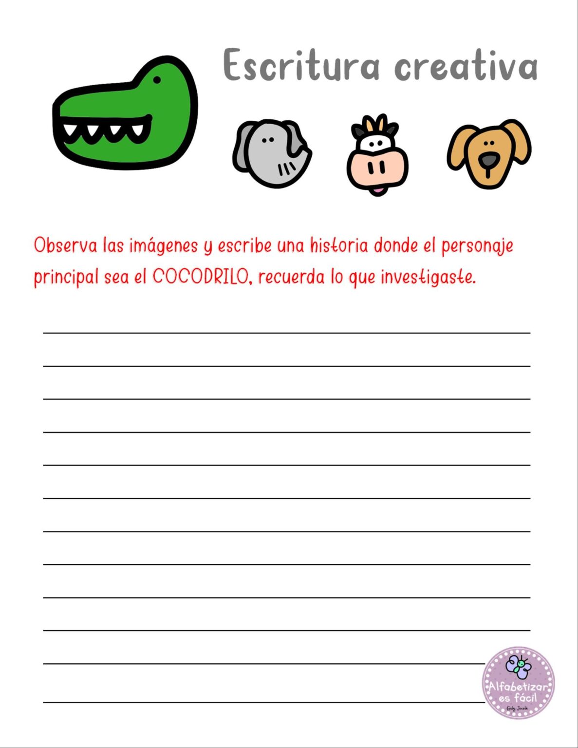 Cuaderno de escritura creativa (32) - Imagenes Educativas