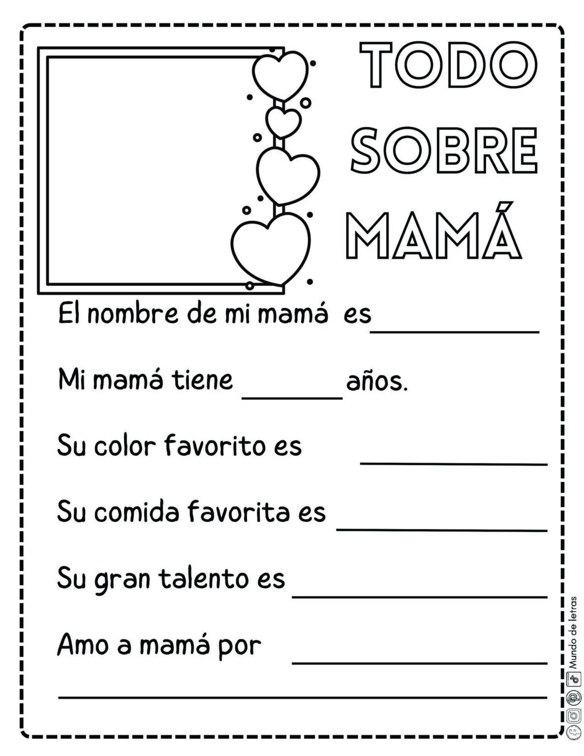 Fichas de actividades: El Día de la Madre - Imagenes Educativas