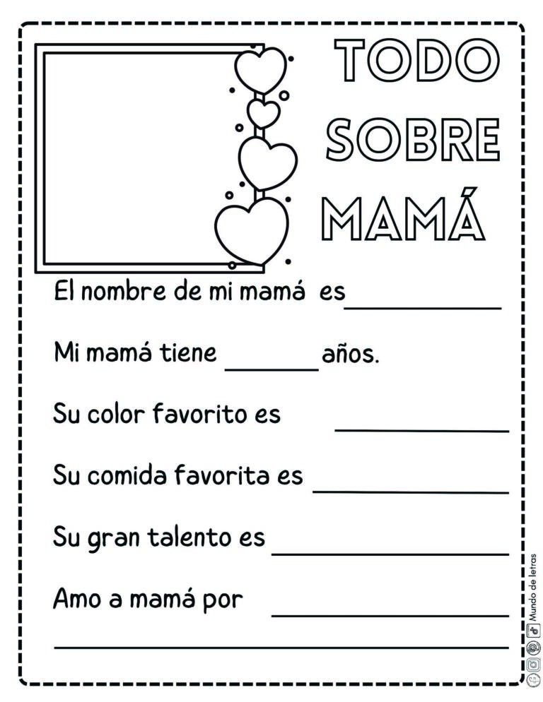 Fichas de actividades: El Día de la Madre - Imagenes Educativas