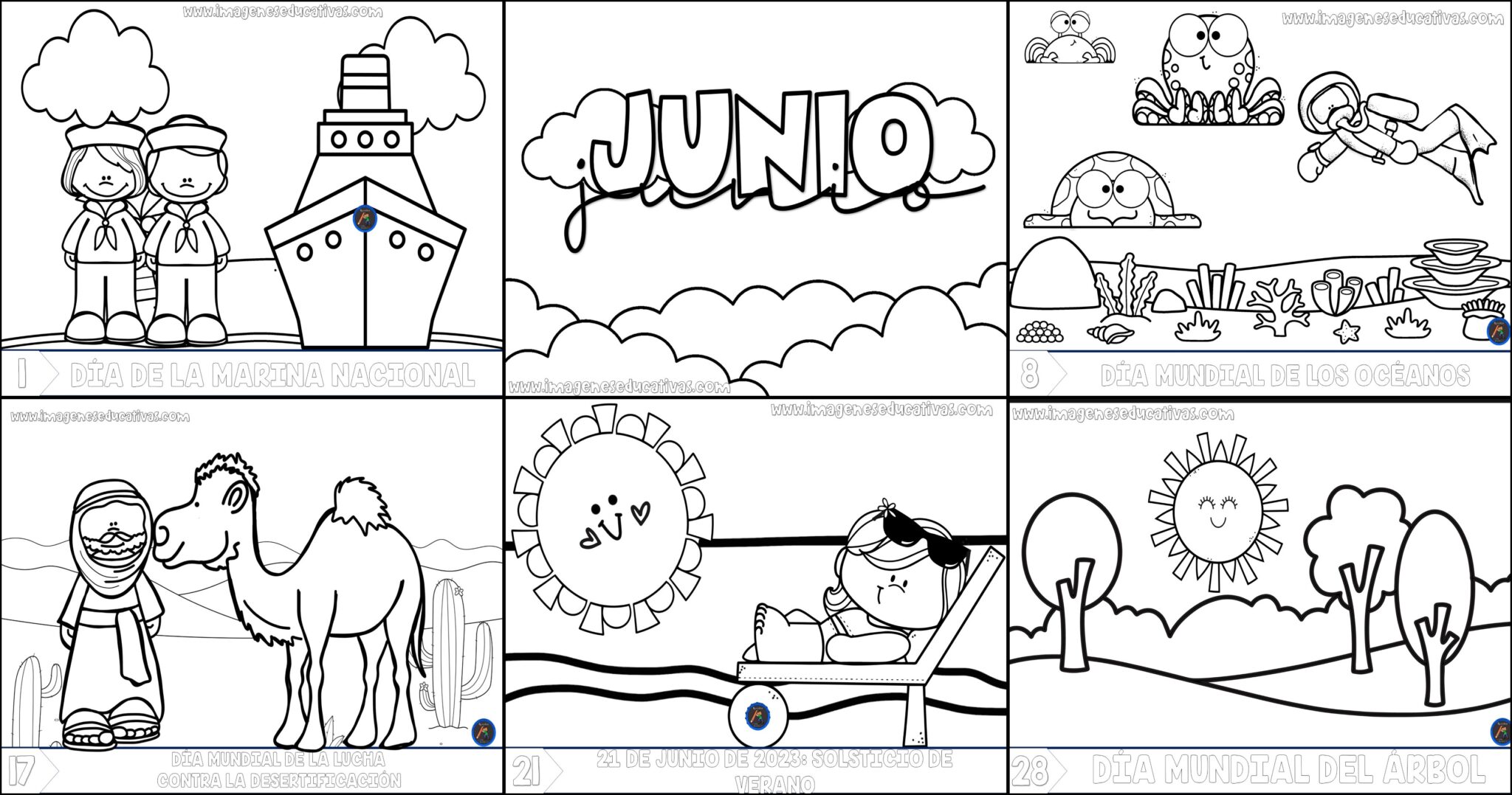 Efemérides mes de Junio Imagenes Educativas 2024 Bn (0) - Imagenes ...