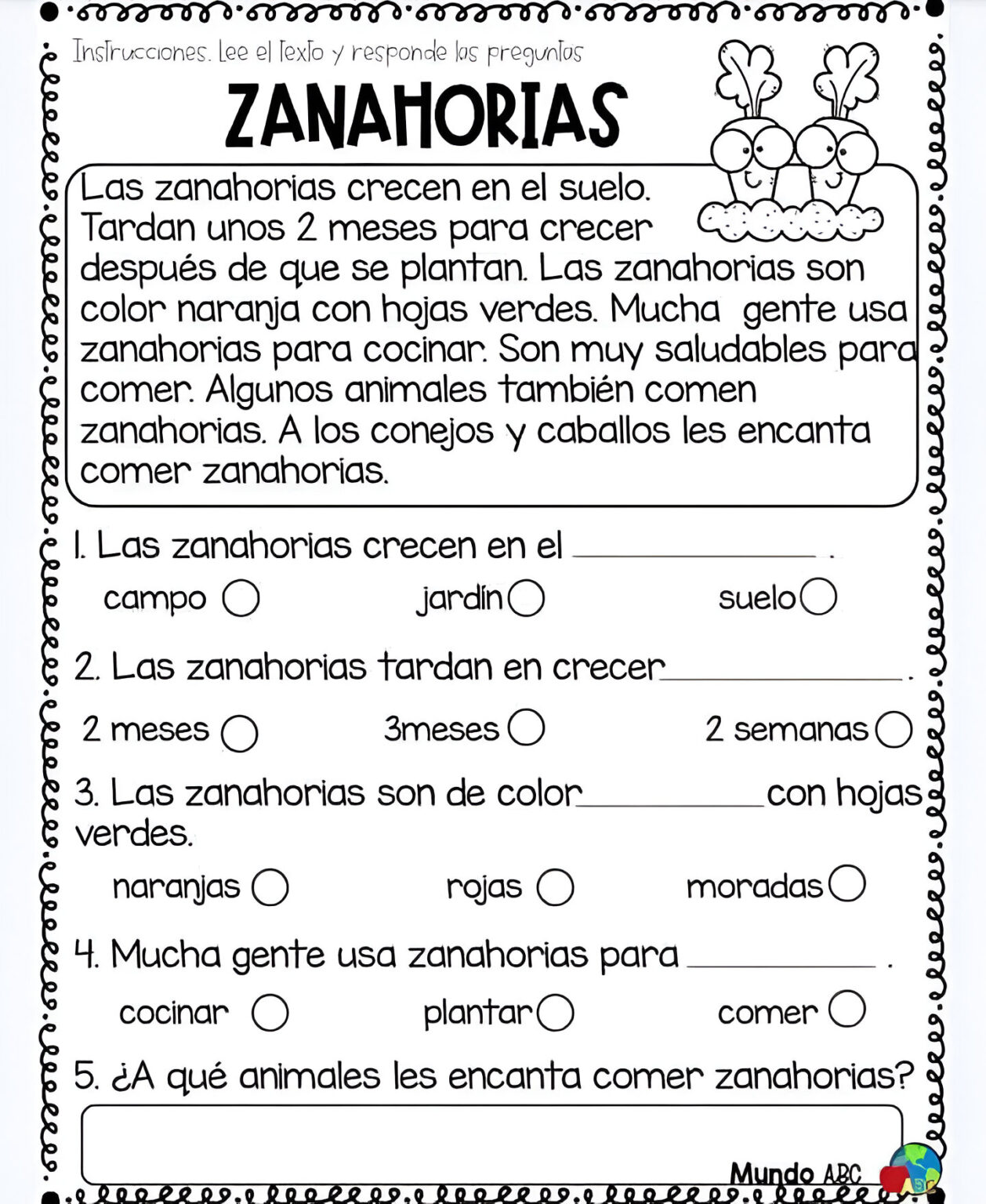 Lecturitas sencillas para trabajar la comprensión - Imagenes Educativas