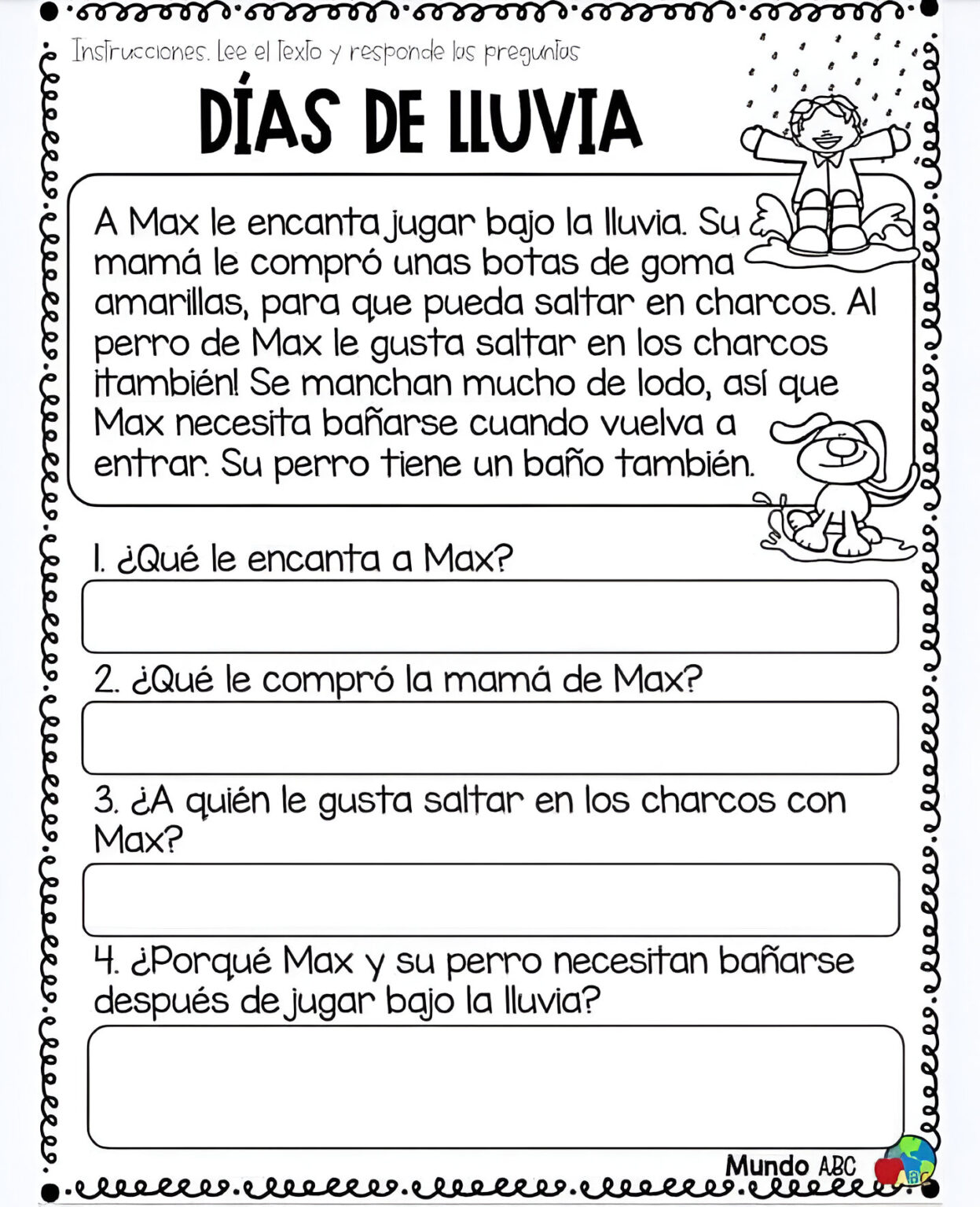 Lecturitas sencillas para trabajar la comprensión (5) - Imagenes Educativas