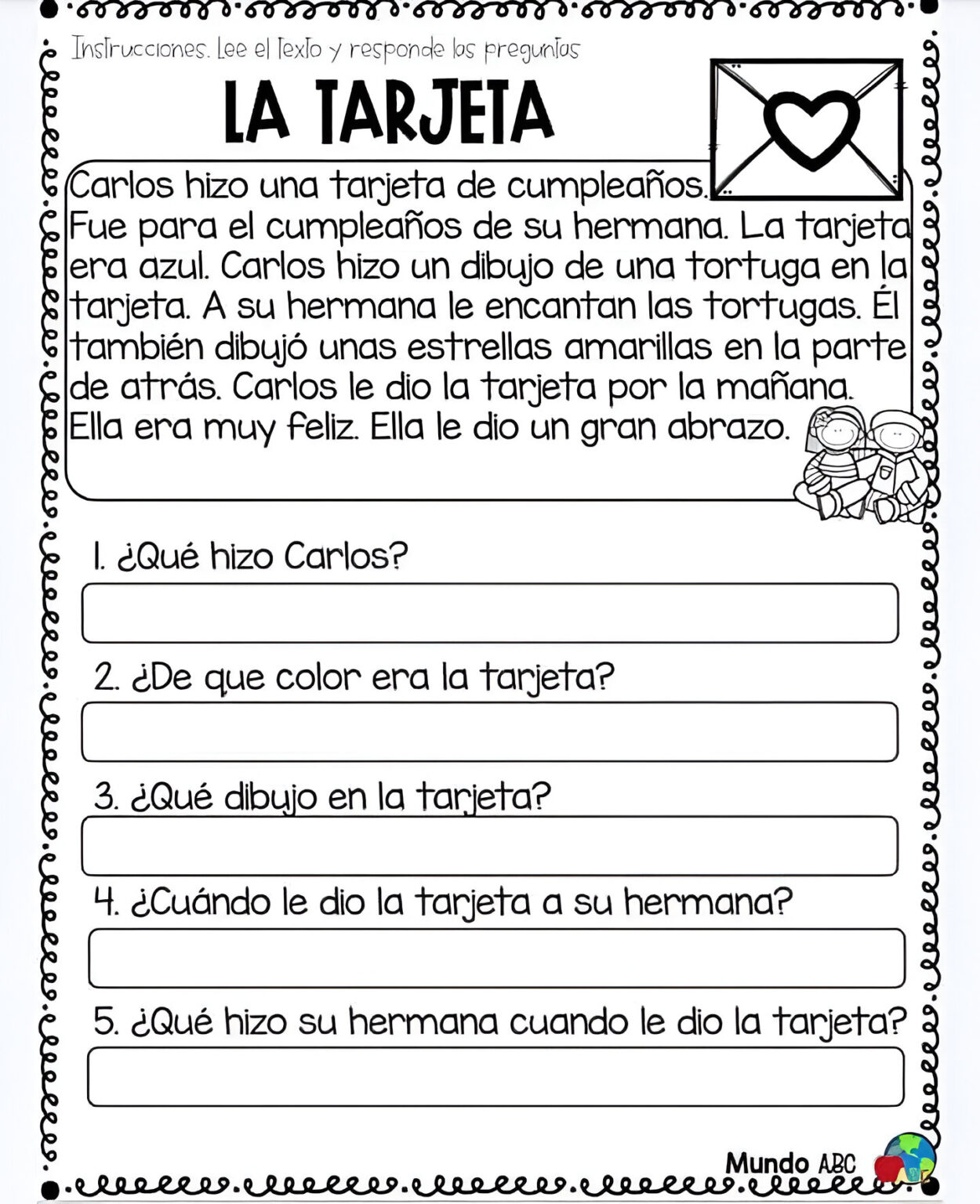 Lecturitas sencillas para trabajar la comprensión - Imagenes Educativas