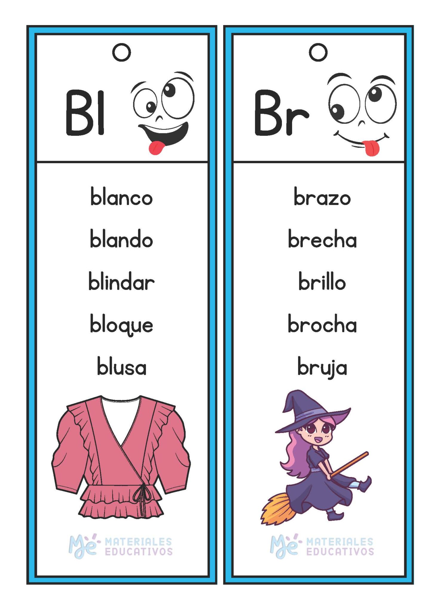 Llavero De Las Sílabas Trabadas Para Imprimir - Imagenes Educativas