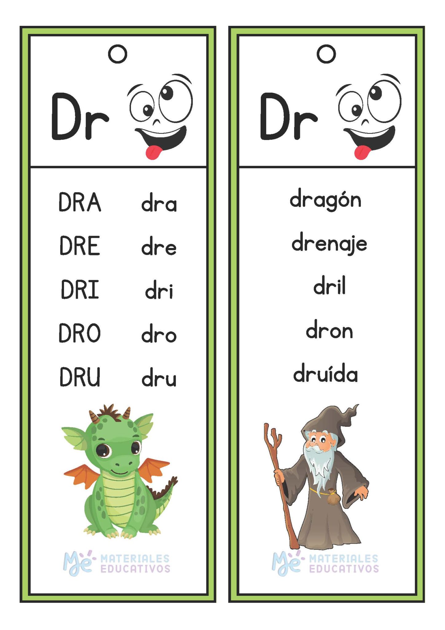 Llavero De Las Sílabas Trabadas Para Imprimir - Imagenes Educativas