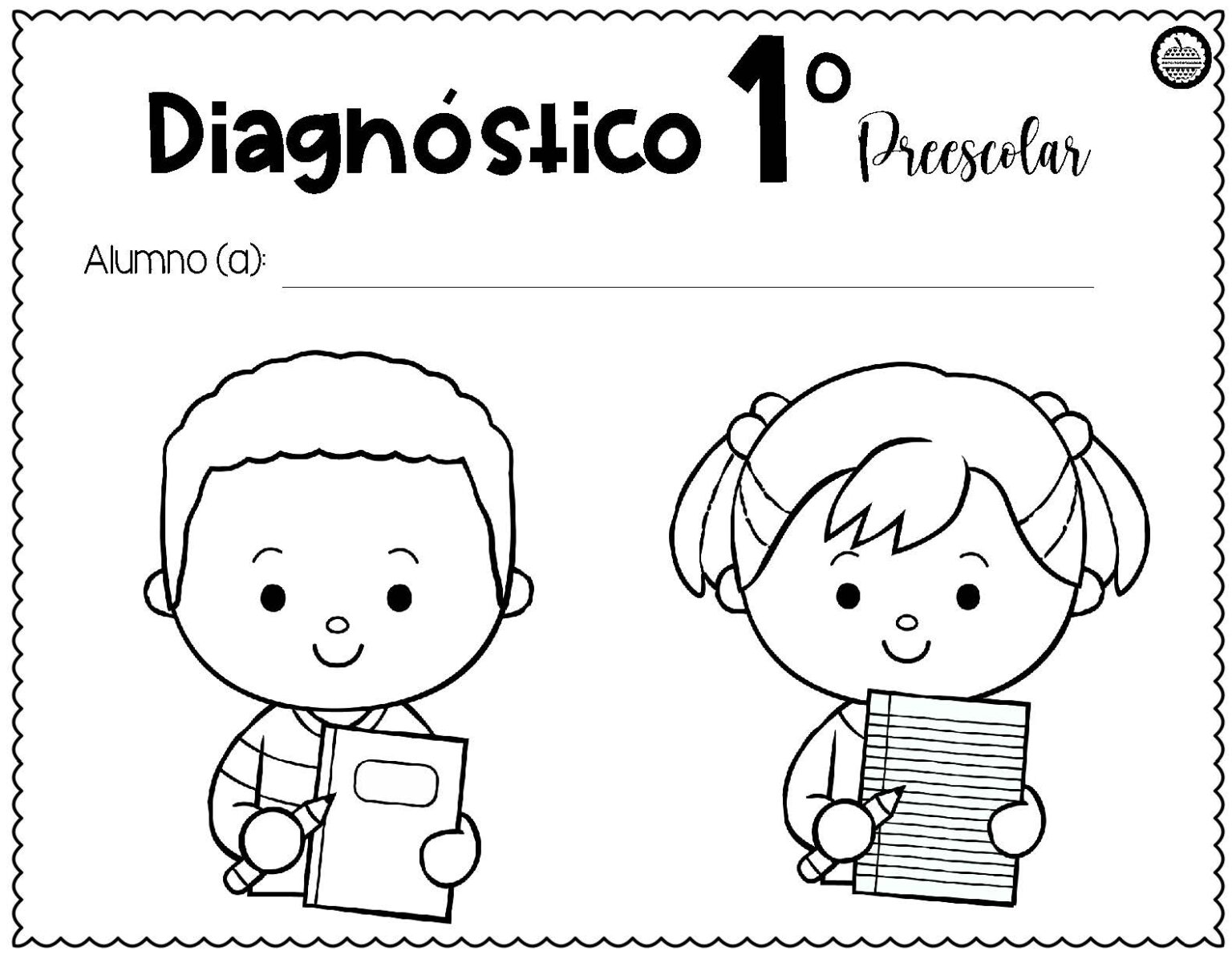 Prueba Diagnostica 1ro preescolar - Imagenes Educativas