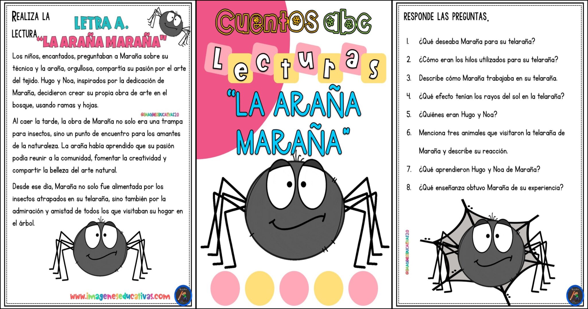 Cuentos del abecedario. Letra a. “Las aventuras de la Araña Maraña ...