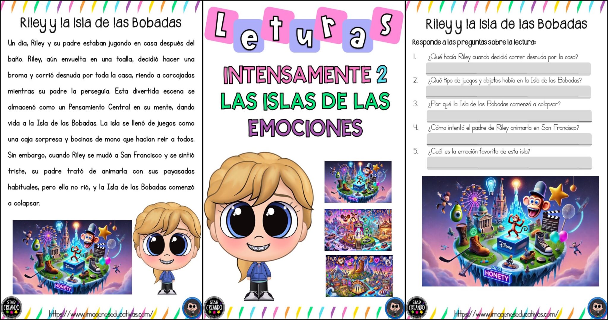 Intensamente 2 Comprensión lectora las Islas de las emociones ...