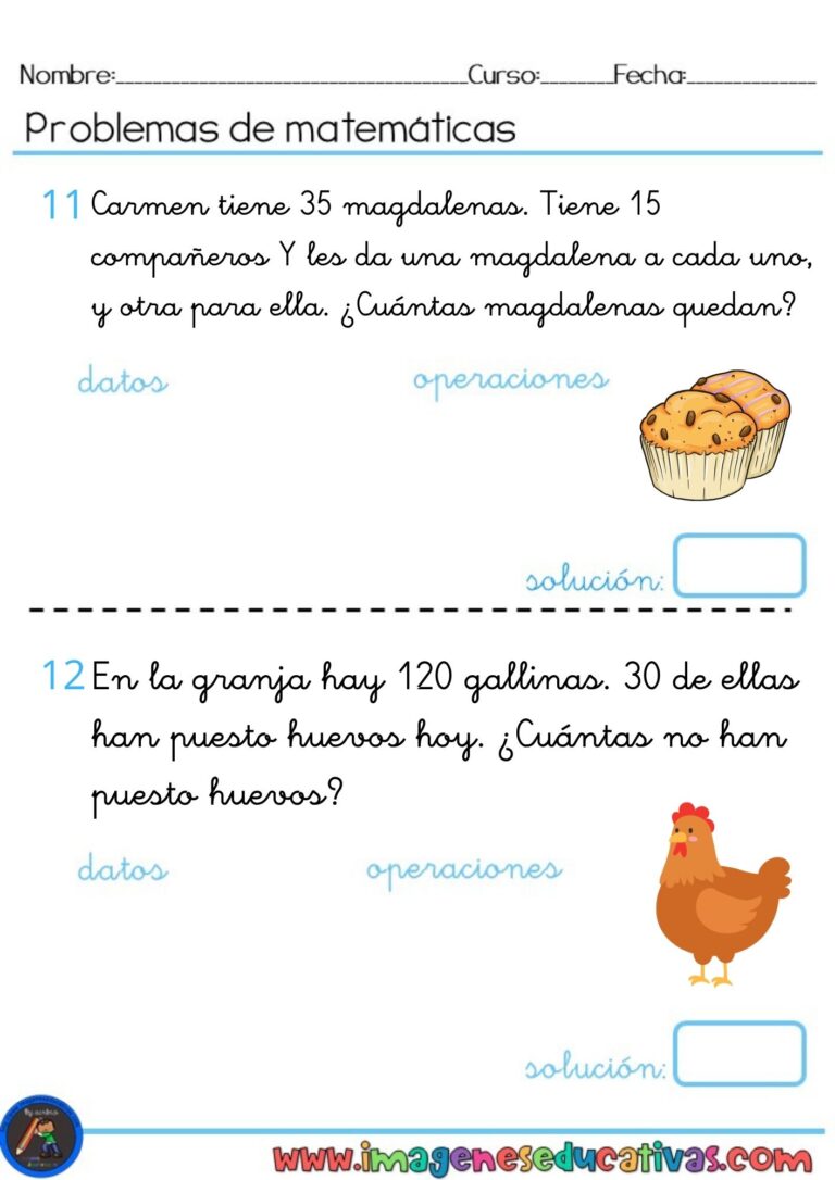Problemas de matemáticas para niños - Imagenes Educativas