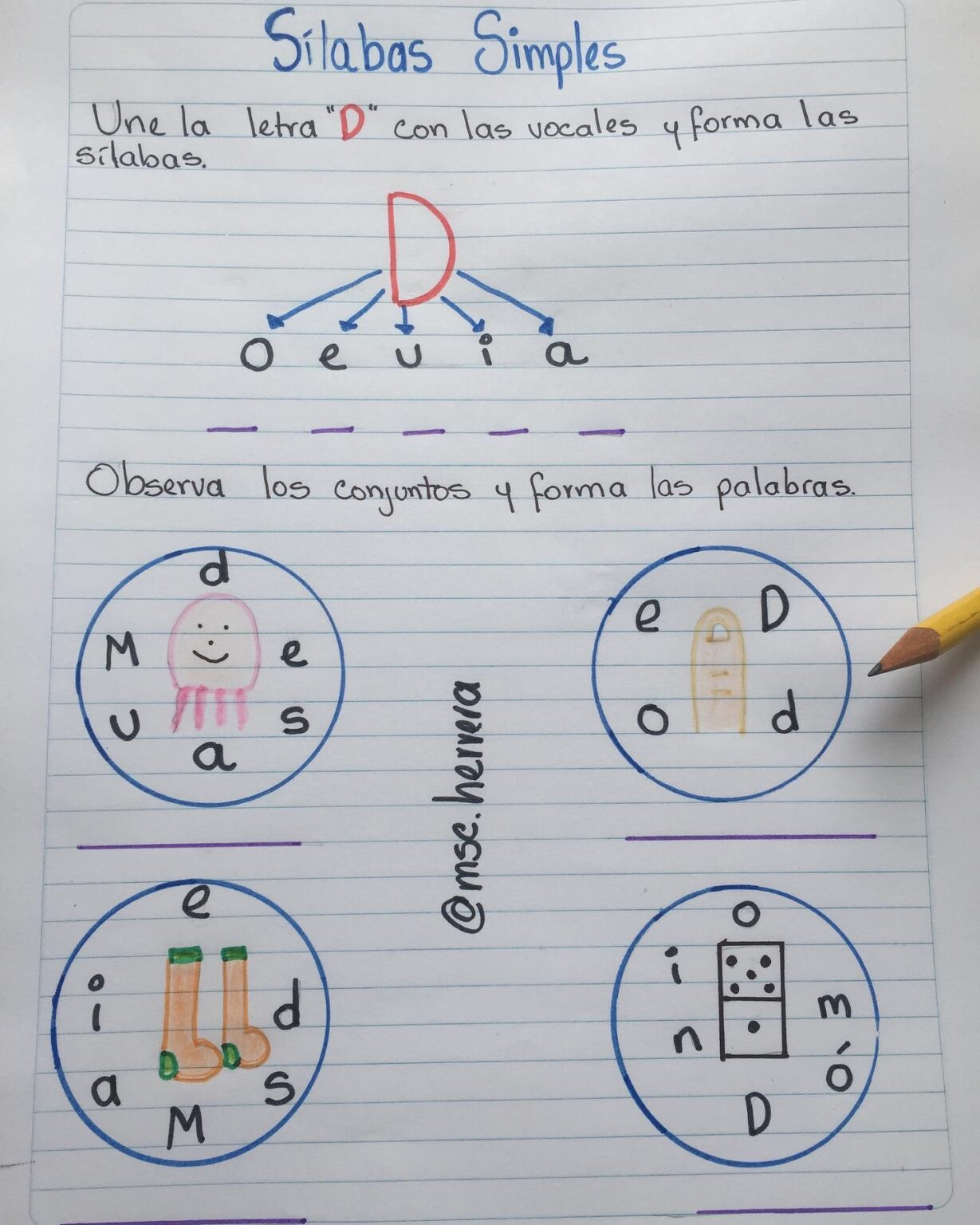 Cuaderno guía con sílabas - Imagenes Educativas