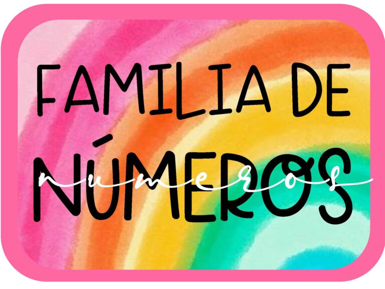 La familia de los números - Imagenes Educativas