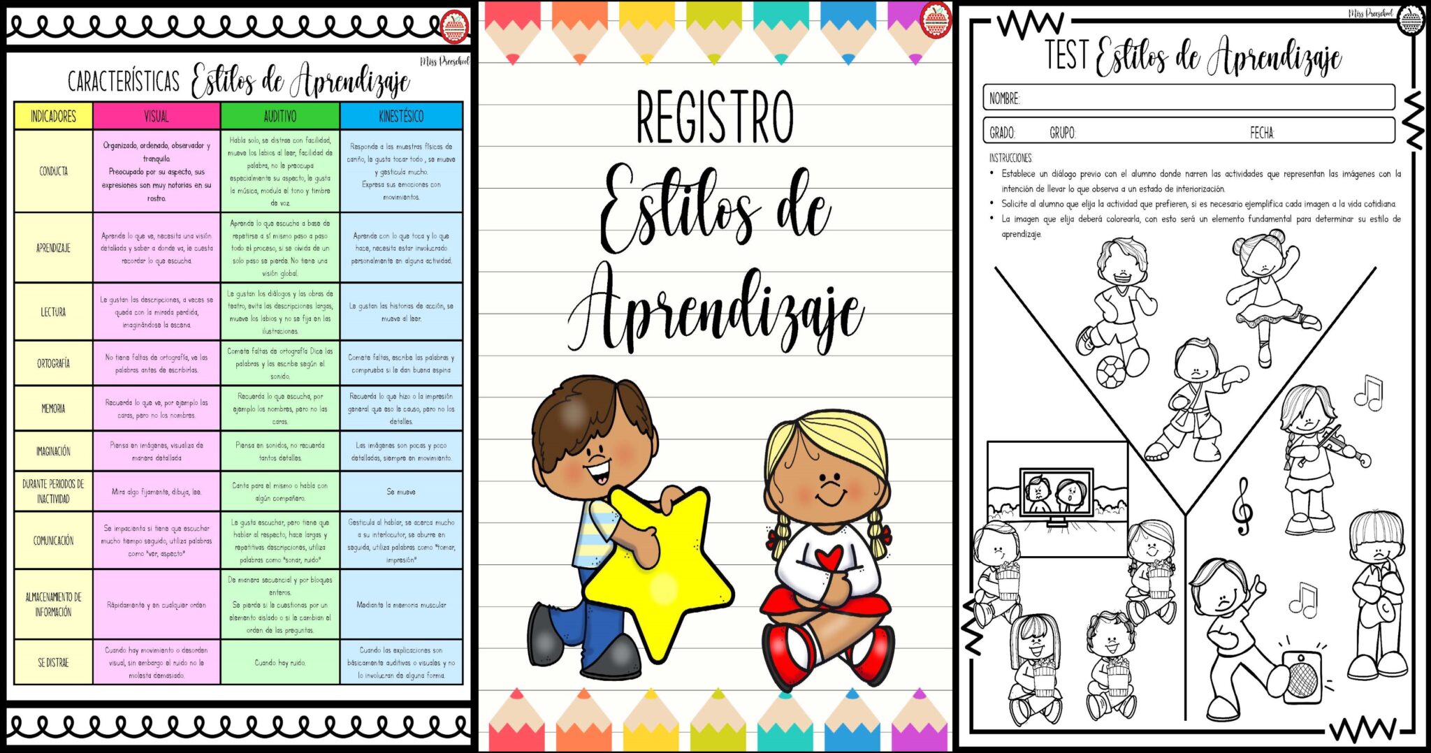 Registro estilos de aprendizaje - Imagenes Educativas