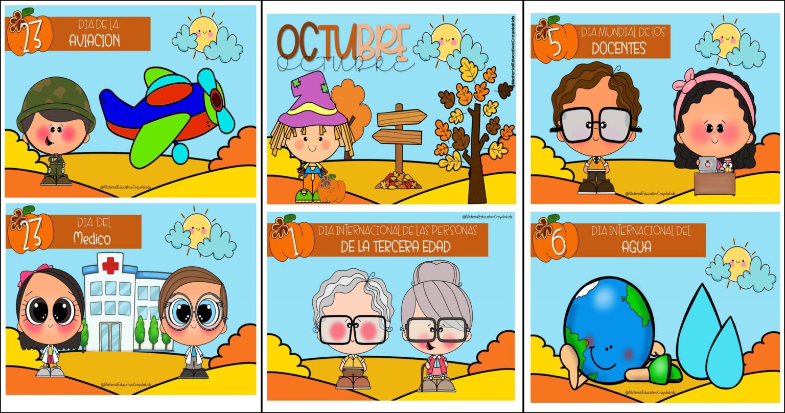 Efemérides mes de octubre 2024 - Imagenes Educativas