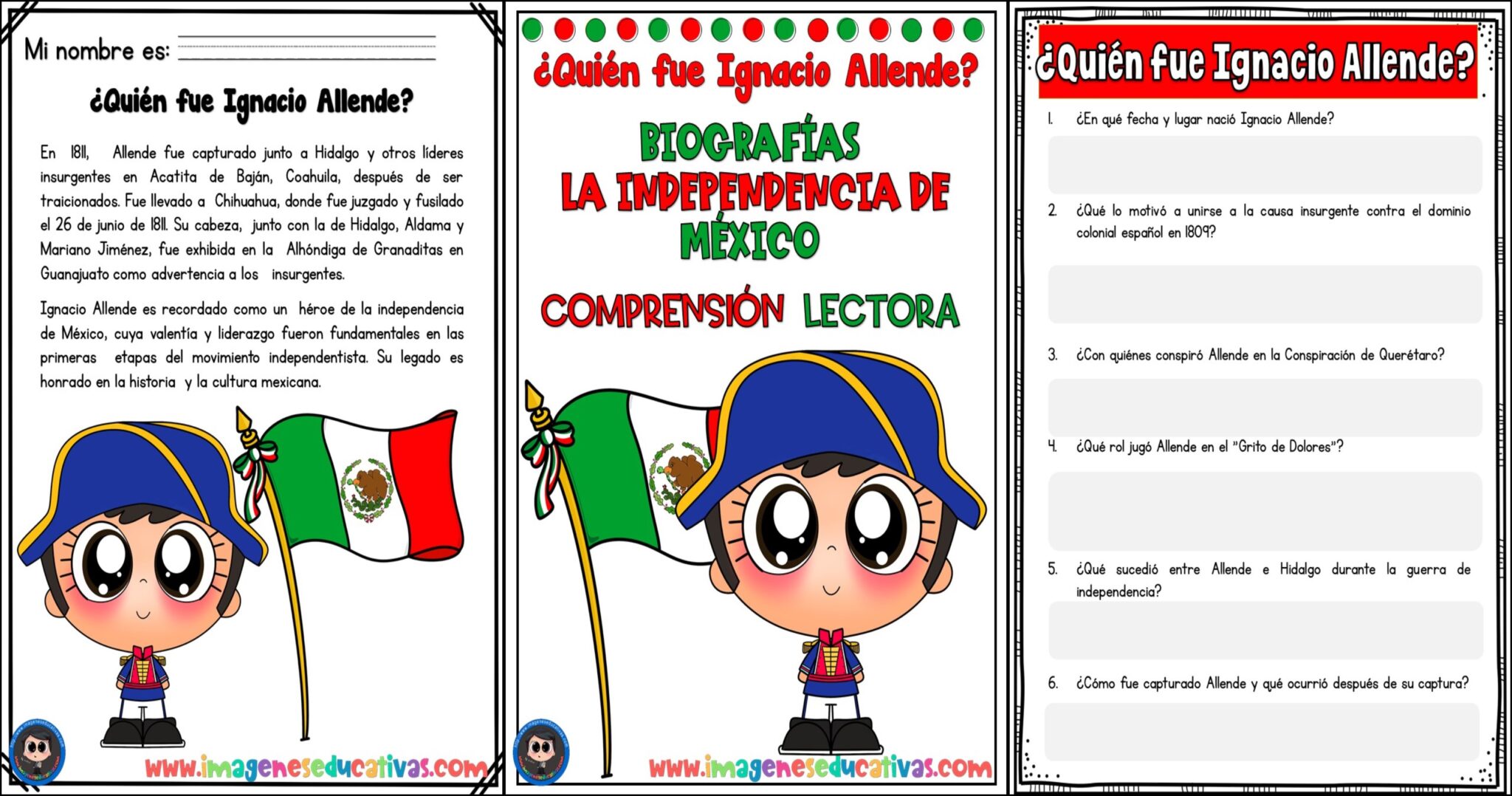Ignacio Allende Independencia de México Comprension lectora - Imagenes ...