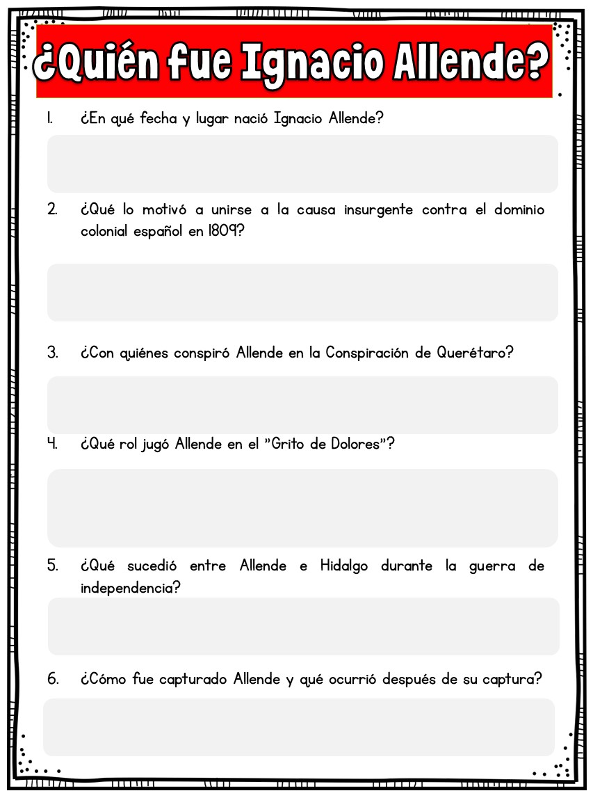 Ignacio Allende Independencia de México Comprension lectora - Imagenes ...