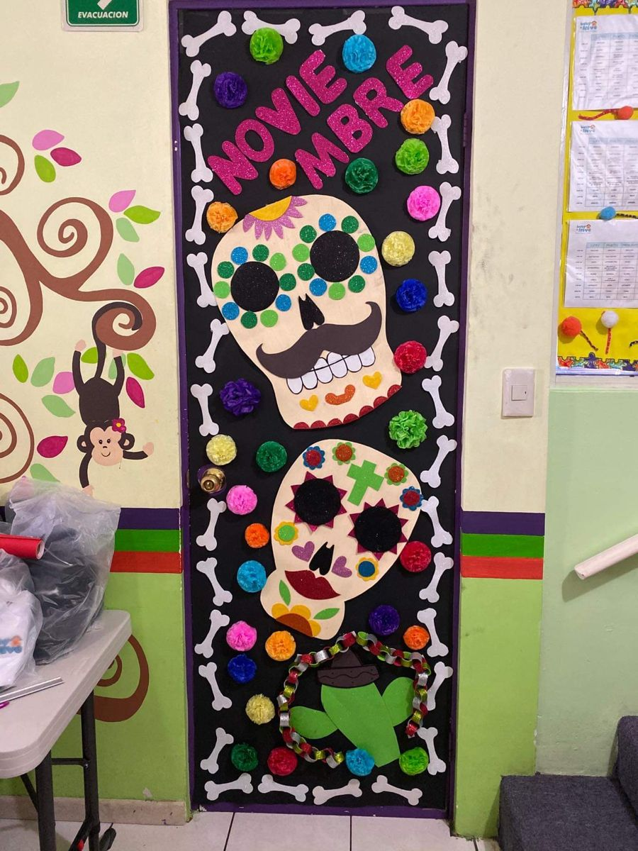 Puertas para la clase o salón día de Muertos - Imagenes Educativas